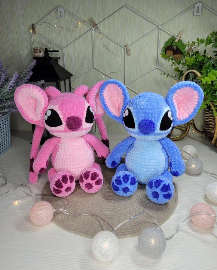 Stitch & Angel Amigurumi Crochet Pattern PDF - AmiguStitch